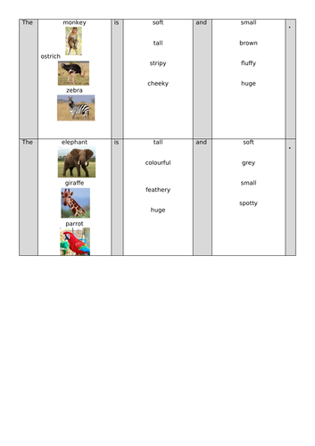 Noun phrases with adjectives writing prompt | Teaching Resources