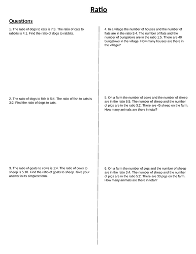 Combining Ratios - GCSE Style Questions | Teaching Resources Combining Ratios - GCSE Style Questions | Teaching Resources