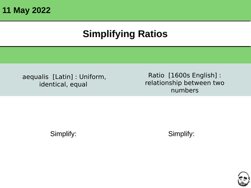 Simplifying Ratios | Teaching Resources