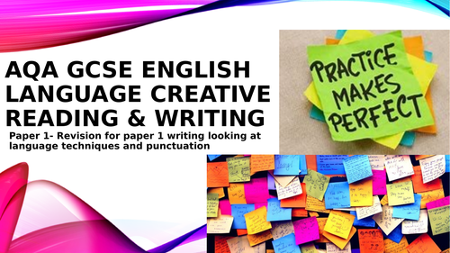 AQA Paper 1 Q5 Writing revision language techniques & punctuation Top ...