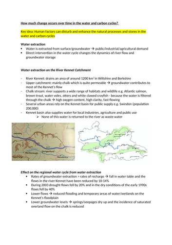 OCR Geography A Level Earth's Life Support Systems Revision Pack ...