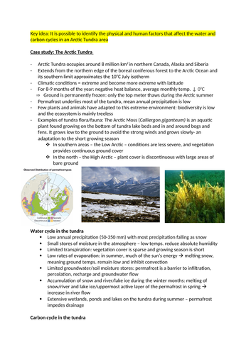 OCR Geography A Level Earth's Life Support Systems Revision Pack ...