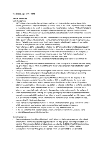 OCR A Level History Civil Rights Revision | Teaching Resources