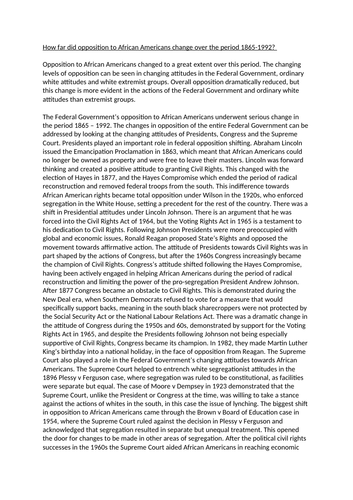 OCR A Level History Civil Rights Revision | Teaching Resources