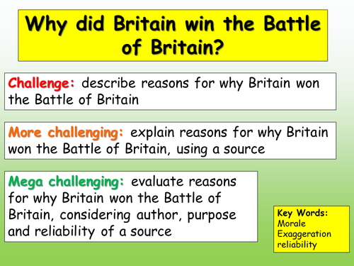 The Battle of Britain | Teaching Resources