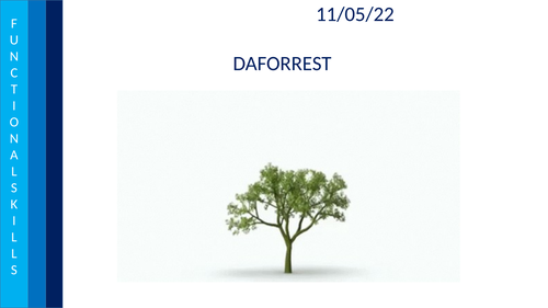 Functional skills DAFORREST lesson | Teaching Resources