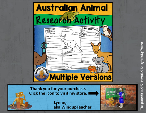 Australian Animal Research Activity | Teaching Resources