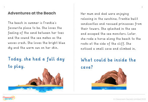 Year 1 Reading Skills - Adventures at the Beach | Teaching Resources