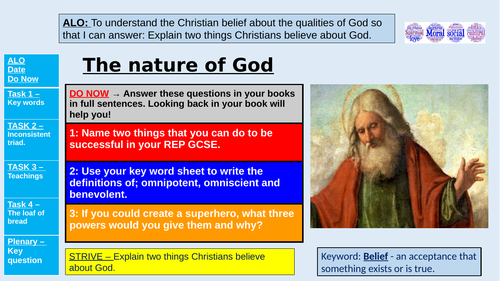 Nature of God. Christianity. | Teaching Resources