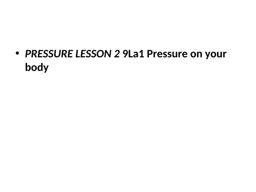 AQA KS3 Forces, pressure and Gravity topic - IN FULL (complete lesson ...