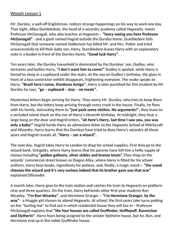 Harry Potter lessons | Teaching Resources