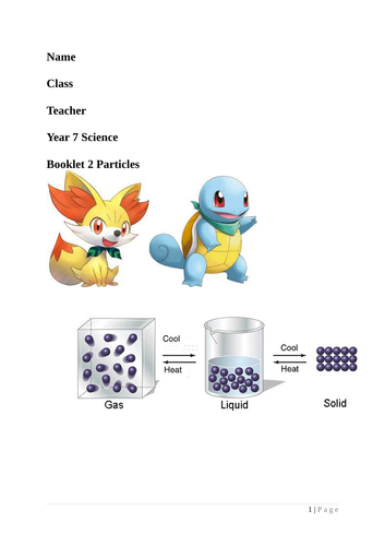 AQA KS3 booklets CHEMISTRY | Teaching Resources