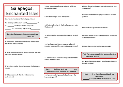 Eden: Galapagos Island | Teaching Resources