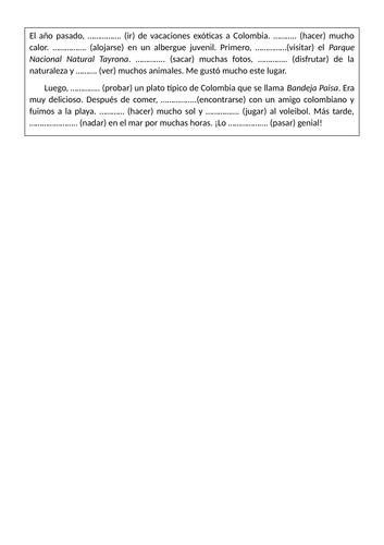 GCSE Spanish - Las vacaciones WORKSHEET + PPT (Including answers ...