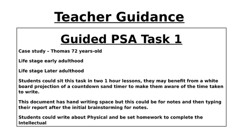 BTEC Tech Award HSC Component 1 Later Adulthood 2024-2025 | Teaching ...