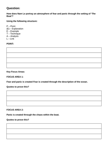 The Boat - Setting and Character | Teaching Resources