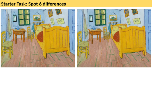 Art starter Spot the difference Van Gogh | Teaching Resources