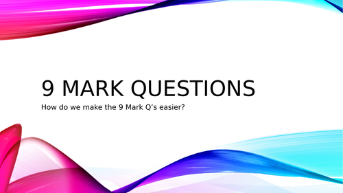 How to answer 9 mark questions | Teaching Resources
