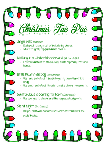 Seasonal Sensory Music (Tac Pac) Bundle | Teaching Resources