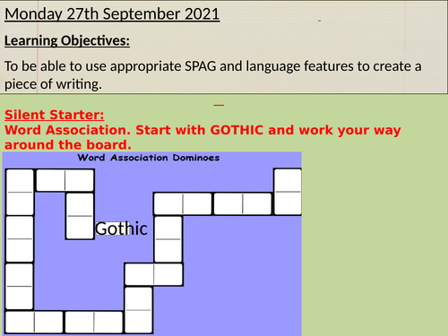 The Gothic - Writing to Describe | Teaching Resources