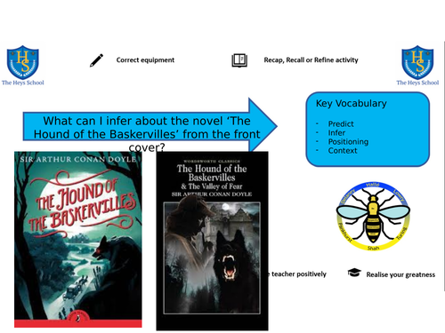 The Hound of the Baskervilles by Sir Arthur Conan Doyle- comprehension ...