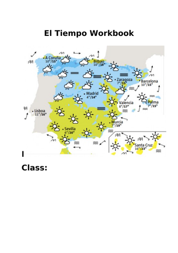 El Tiempo - Spanish Weather Workbook | Teaching Resources