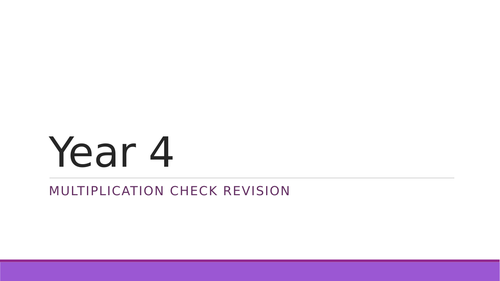 Year 4- Multiplication Check week 1 | Teaching Resources