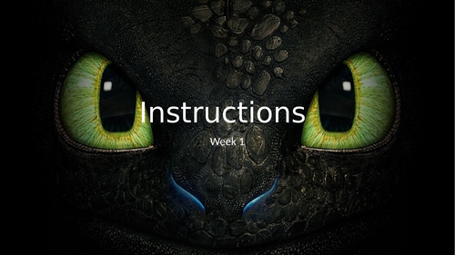 Year 5 Instructions - How to Train Your Dragon | Teaching Resources