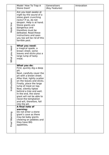 Year 5 Instructions - How to Train Your Dragon | Teaching Resources