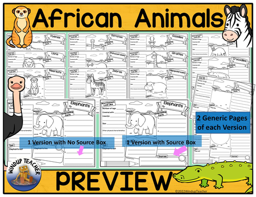 African Animal Research Activity | Teaching Resources