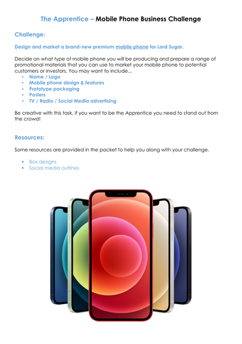 The Apprentice - Mobile Phone Business Challenge | Teaching Resources