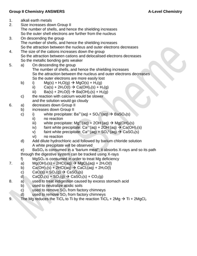 Group 2 and the Halogens (A-Level) | Teaching Resources