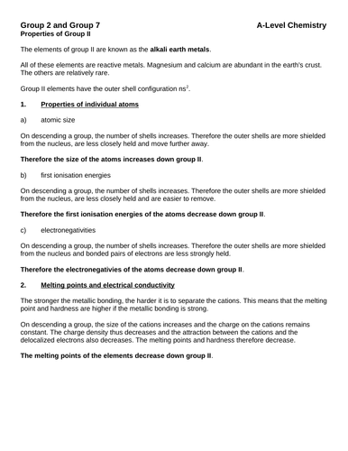 Group 2 and the Halogens (A-Level) | Teaching Resources