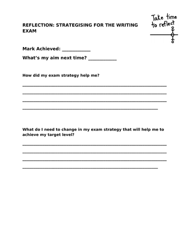 Creating a Writing Exam Strategy: GCSE/IGCSE | Teaching Resources