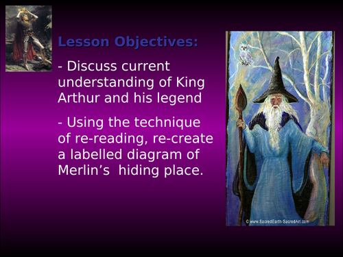 Story of King Arthur retold by Robin Lister | Teaching Resources
