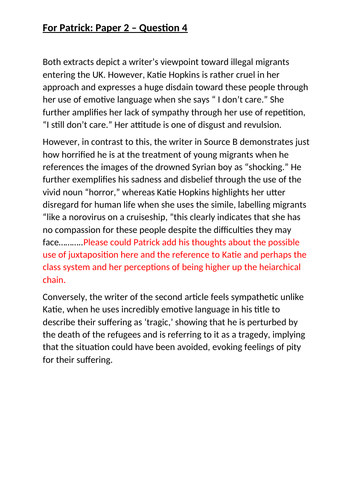 AQA GCSE English Language: Paper 2 - Q1,Q2 and Q4 Homelessness ...