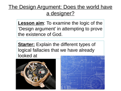 William Paley: The Design Argument | Teaching Resources William Paley: The Design Argument | Teaching Resources
