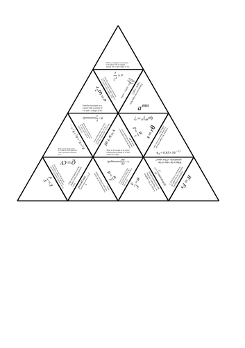 Physics/Engineering Formulae Tarsia | Teaching Resources Physics/Engineering Formulae Tarsia | Teaching Resources