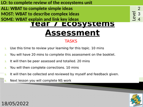 KS3 Science, Ecosystems: Interdependence and Plant Reproduction ...