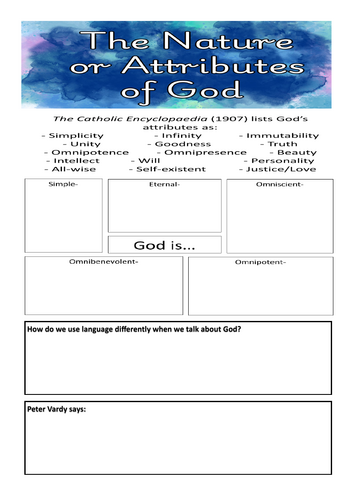 Nature of God | Teaching Resources