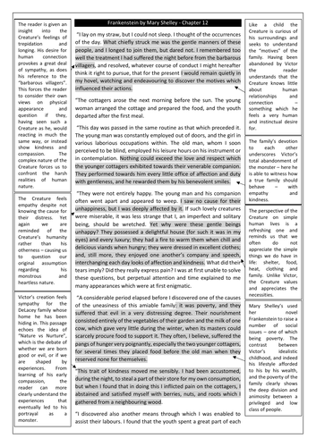 Frankenstein Chapter 12 Fully Annotated | Teaching Resources