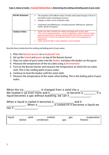 States of Matter Lesson Sequence | Teaching Resources