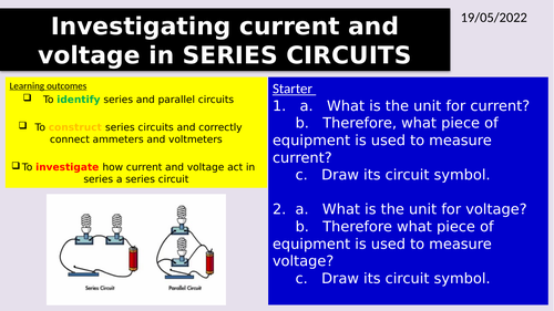 Electricity Sequence of Lessons | Teaching Resources