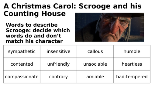 11 Plus English - Vocabulary Focus: A Christmas Carol 'Scrooge ...