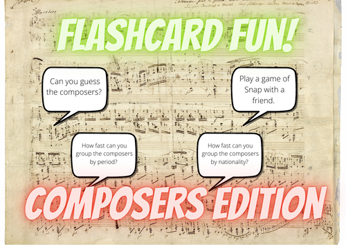 Composer flashcards (32) | Teaching Resources