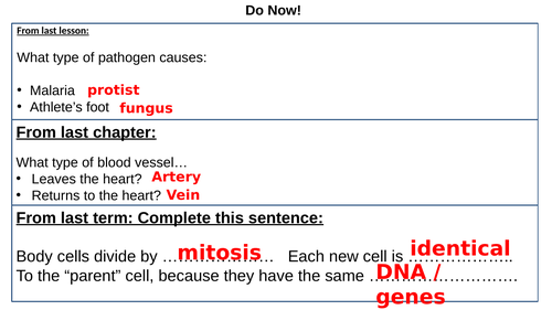 DEFENCE AGAINST DISEASE B3 GCSE AQA Bio | Teaching Resources