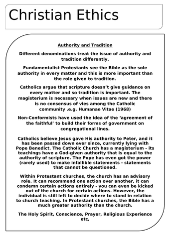 Christian Ethics | Teaching Resources