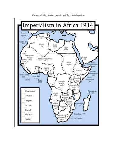 Scramble For Africa Blank Map