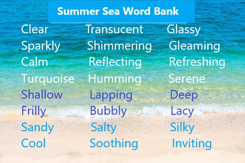 Summer Sea Words & Similes - 2 sheets | Teaching Resources