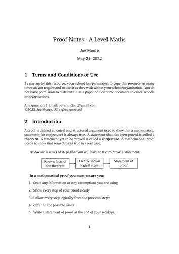 A Level Maths AS Mathematics -Proofs notes and example questions ...